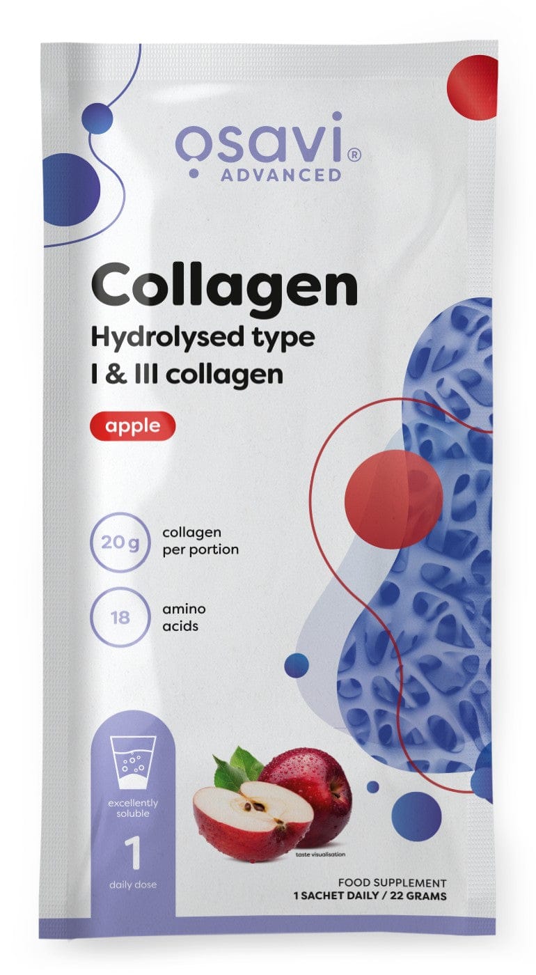 Collagen Hydrolysed Type I & III, Apple - 22 grams (1 serving ...